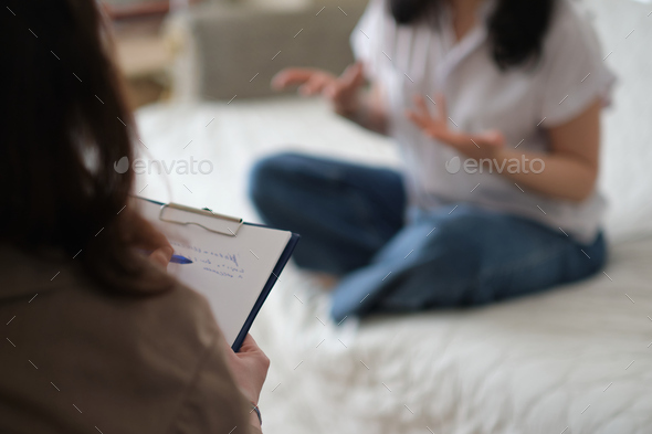 A vulnerable woman opens up about her deepest emotions to her therapist ...