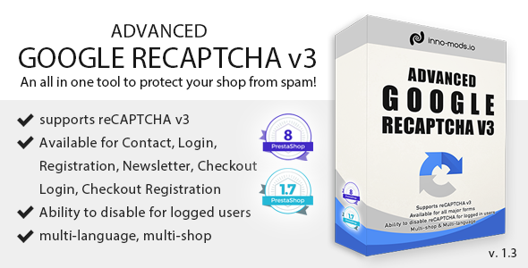 Advanced Google reCAPTCHA V3 for Prestashop by Inno-mods | CodeCanyon