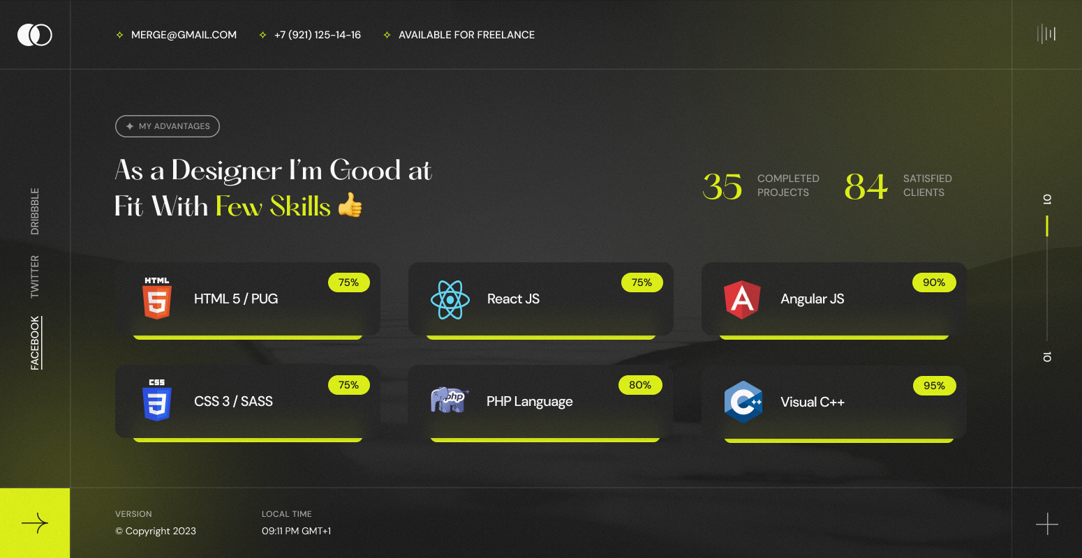 Merge - Personal Portfolio & Resume Figma Template by VLThemes | ThemeForest