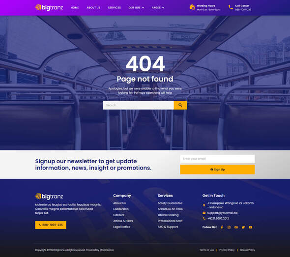 BigTranz - Bus Charter Service & Rental Elementor Template Kit by ...