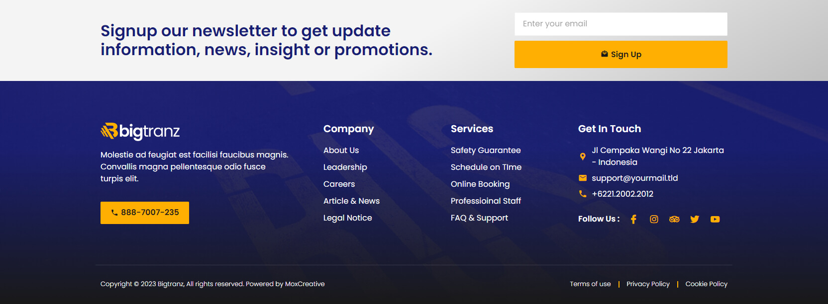 BigTranz - Bus Charter Service & Rental Elementor Template Kit by ...