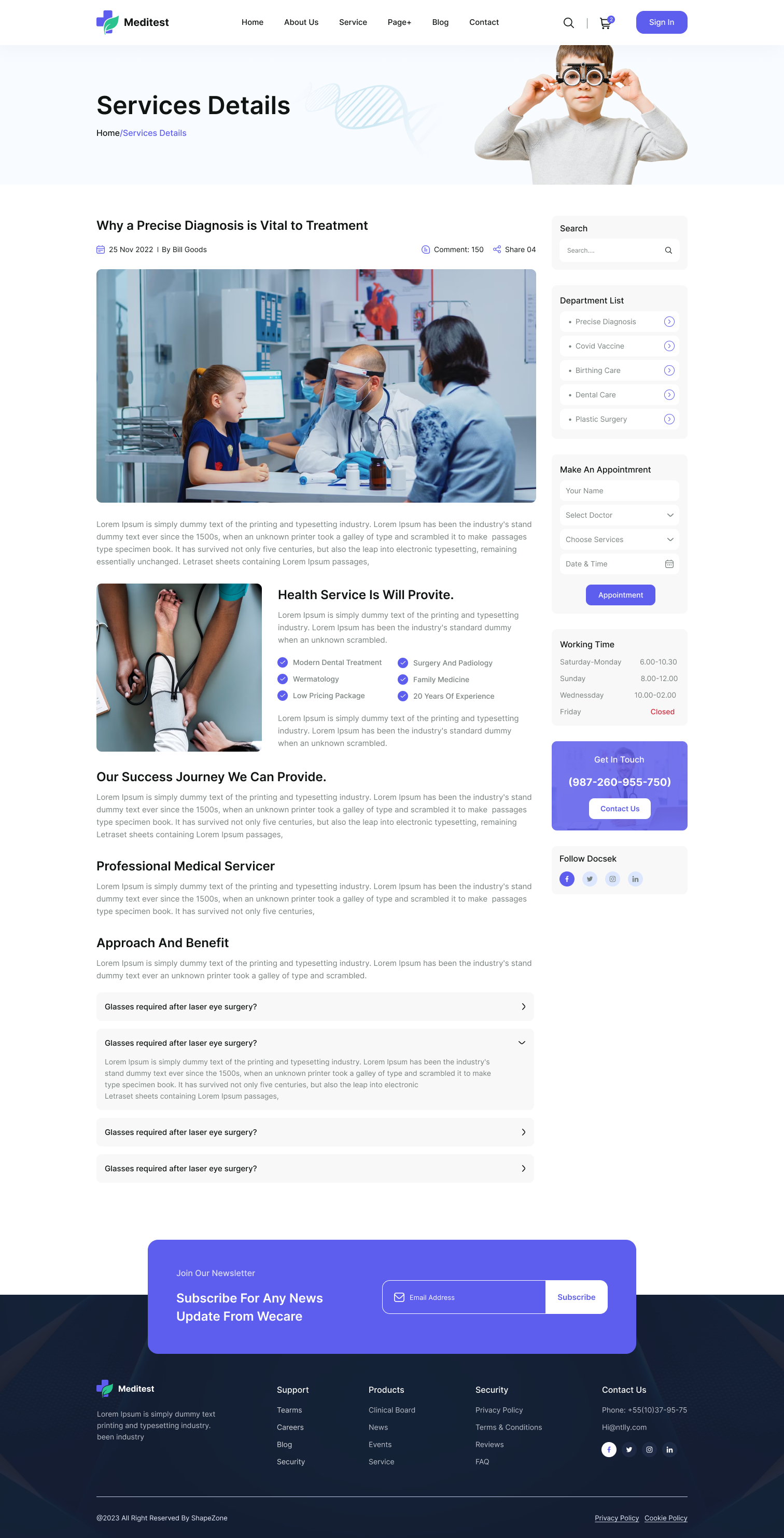 Meditest - Medical & Health Figma Template by ShapeZone | ThemeForest