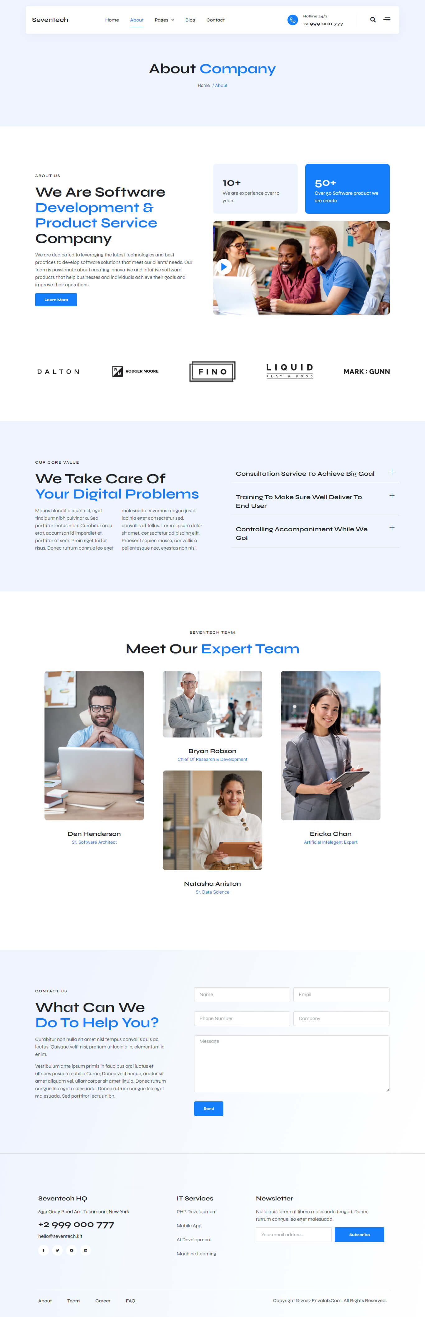 Seventech - IT Solutions and Tech Company Digital Elementor Template ...