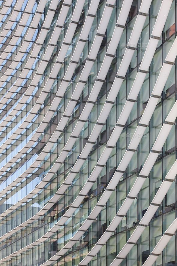 Modern building glass facade. Architecture city urban construction ...