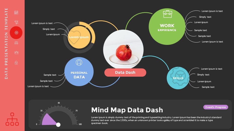 Mind Map Dashboards PowerPoint Presentation Template, Presentation ...