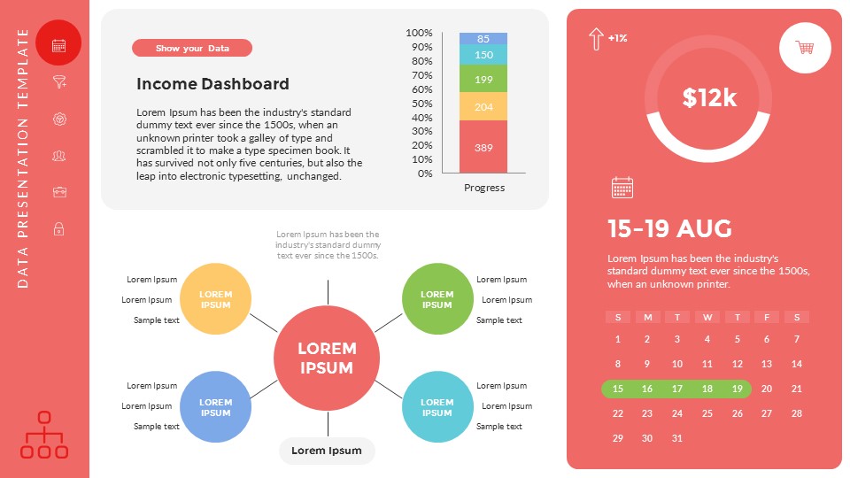 Mind Map Dashboards PowerPoint Presentation Template, Presentation ...