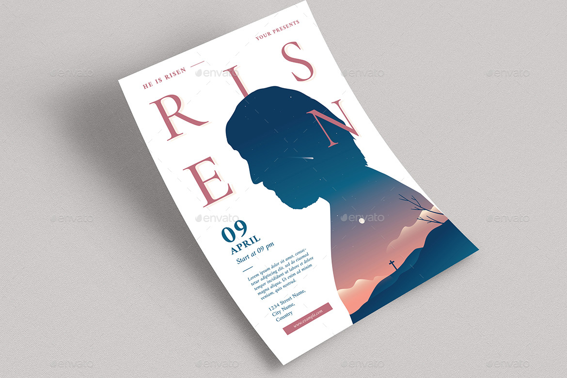 He is Risen Event Flyer Template, Print Templates | GraphicRiver