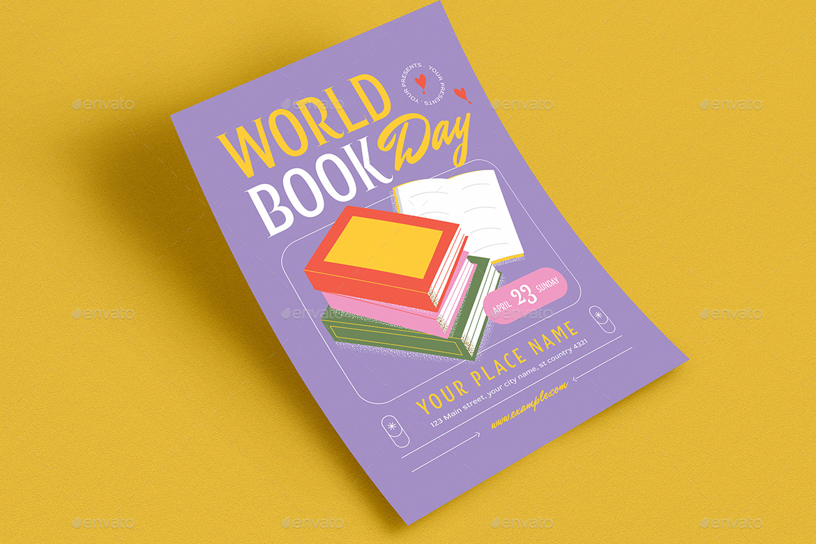 World Book Day Event Flyer, Print Templates | GraphicRiver