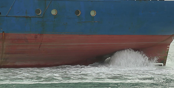 Water Stream Coming Out From Ship’s Propeller, Stock Footage | VideoHive