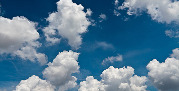 Clouds On Blue Sky - 3K Resolution, Stock Footage | VideoHive