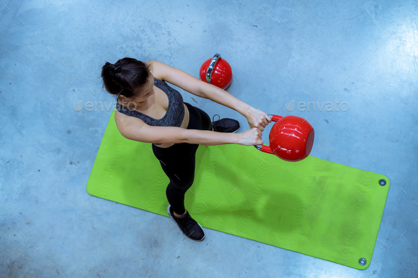 Sport beautiful fitness woman wear sportwear posing exercise with ...