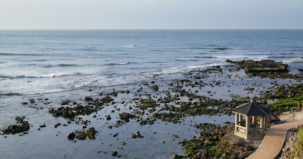Sea coastline in shimen district of new taipei Stock Photo by leungchopan