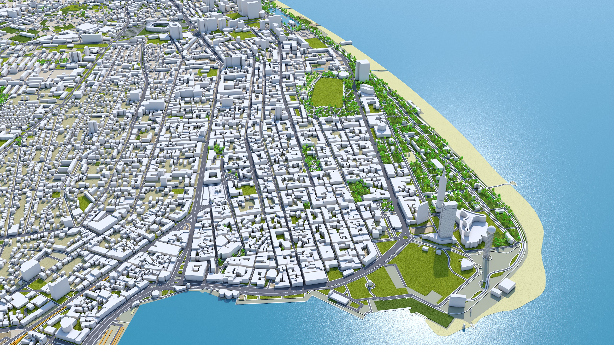 Batumi City Georgia 3d model 30km by TurboCG | 3DOcean