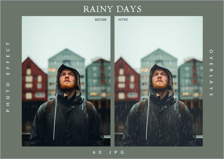 Rainy Days - Photo Effect Overlays, Add-ons | GraphicRiver
