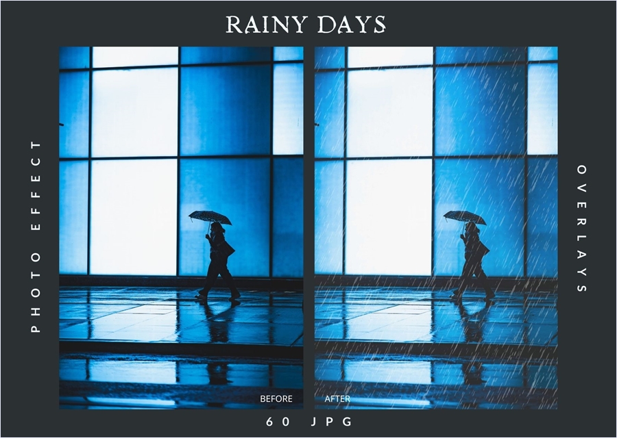 Rainy Days - Photo Effect Overlays, Add-ons | GraphicRiver