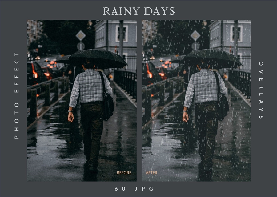 Rainy Days - Photo Effect Overlays, Add-ons | GraphicRiver