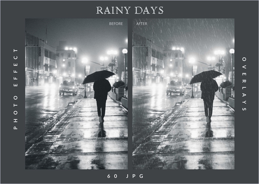 Rainy Days - Photo Effect Overlays, Add-ons | GraphicRiver