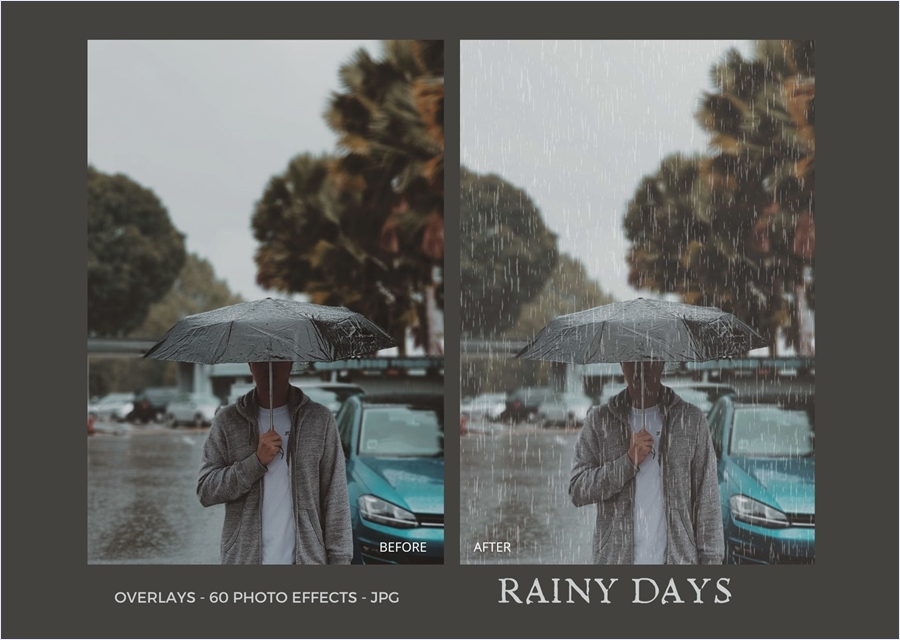 Rainy Days - Photo Effect Overlays, Add-ons | GraphicRiver