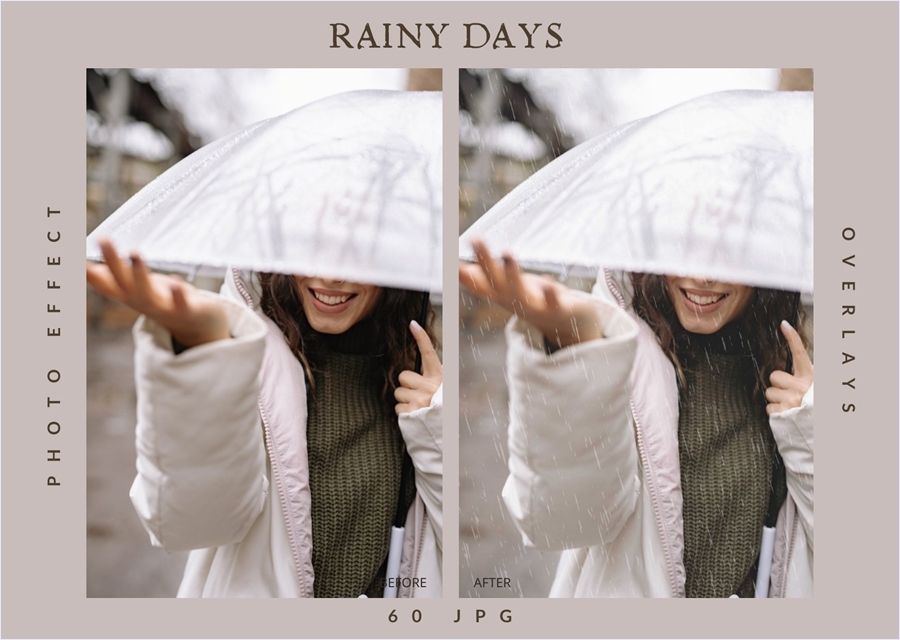 Rainy Days - Photo Effect Overlays, Add-ons | GraphicRiver