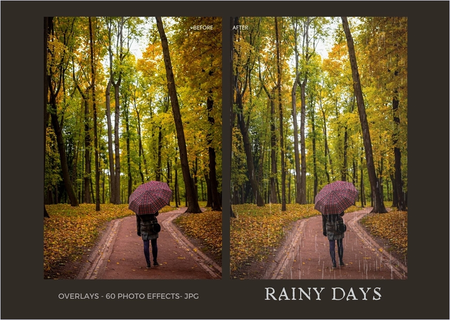 Rainy Days - Photo Effect Overlays, Add-ons | GraphicRiver