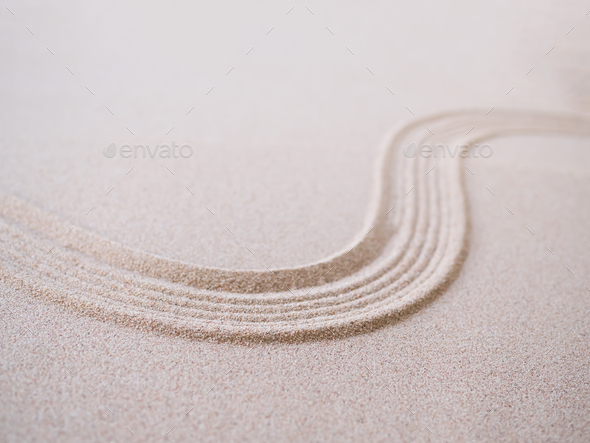 Zen Garden Calm Symbols Nature,Line Pattern Texture Japan on Sand Beach ...