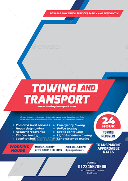 Towing Service, Print Templates | GraphicRiver