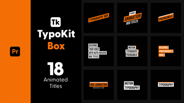 Typo Kit Box Titles for Premiere Pro, Premiere Pro Templates | VideoHive