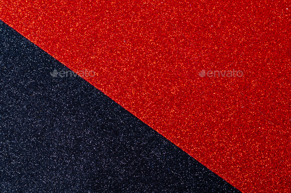 Red and black wrapping paper background with metallic sheen. Double ...