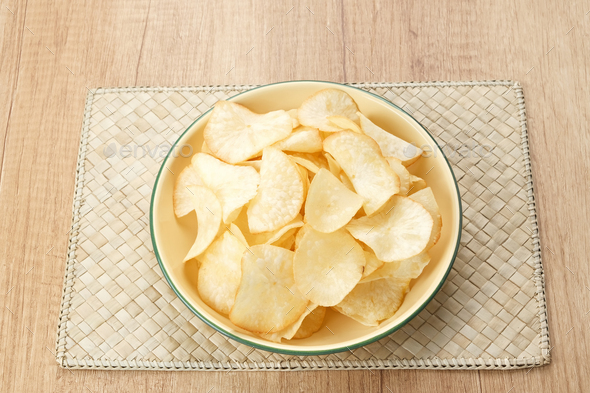 Keripik Singkong or Cassava Chips Stock Photo by tyasindayanti | PhotoDune