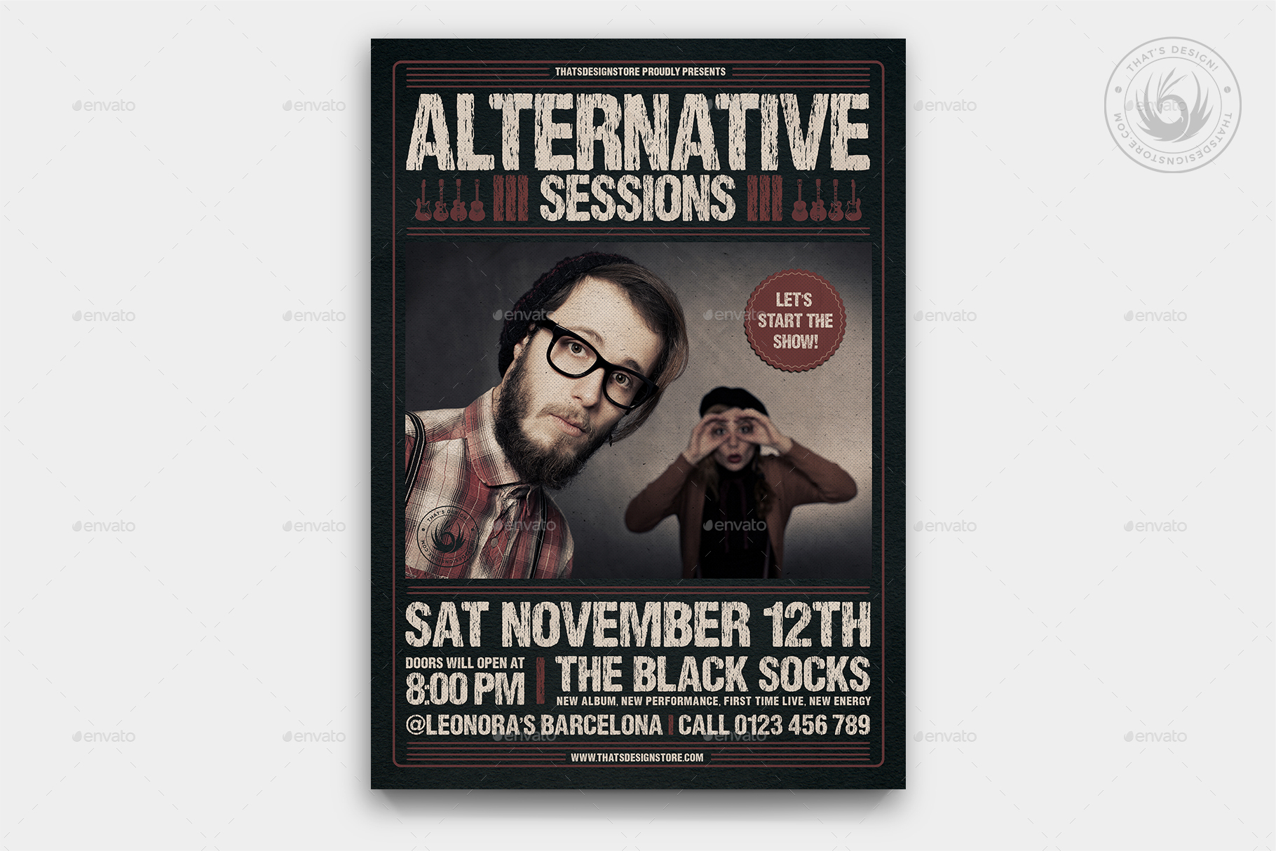 Alternative Sessions Flyer Template, Print Templates | GraphicRiver