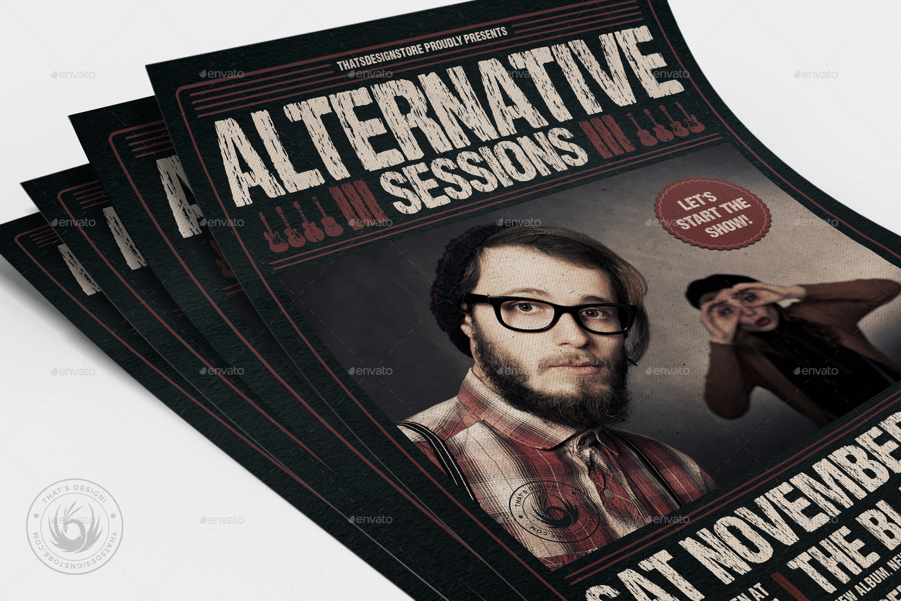 Alternative Sessions Flyer Template, Print Templates | GraphicRiver
