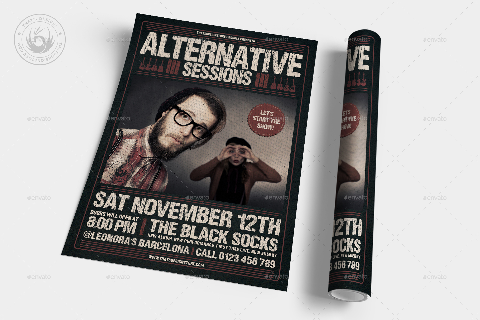 Alternative Sessions Flyer Template, Print Templates | GraphicRiver