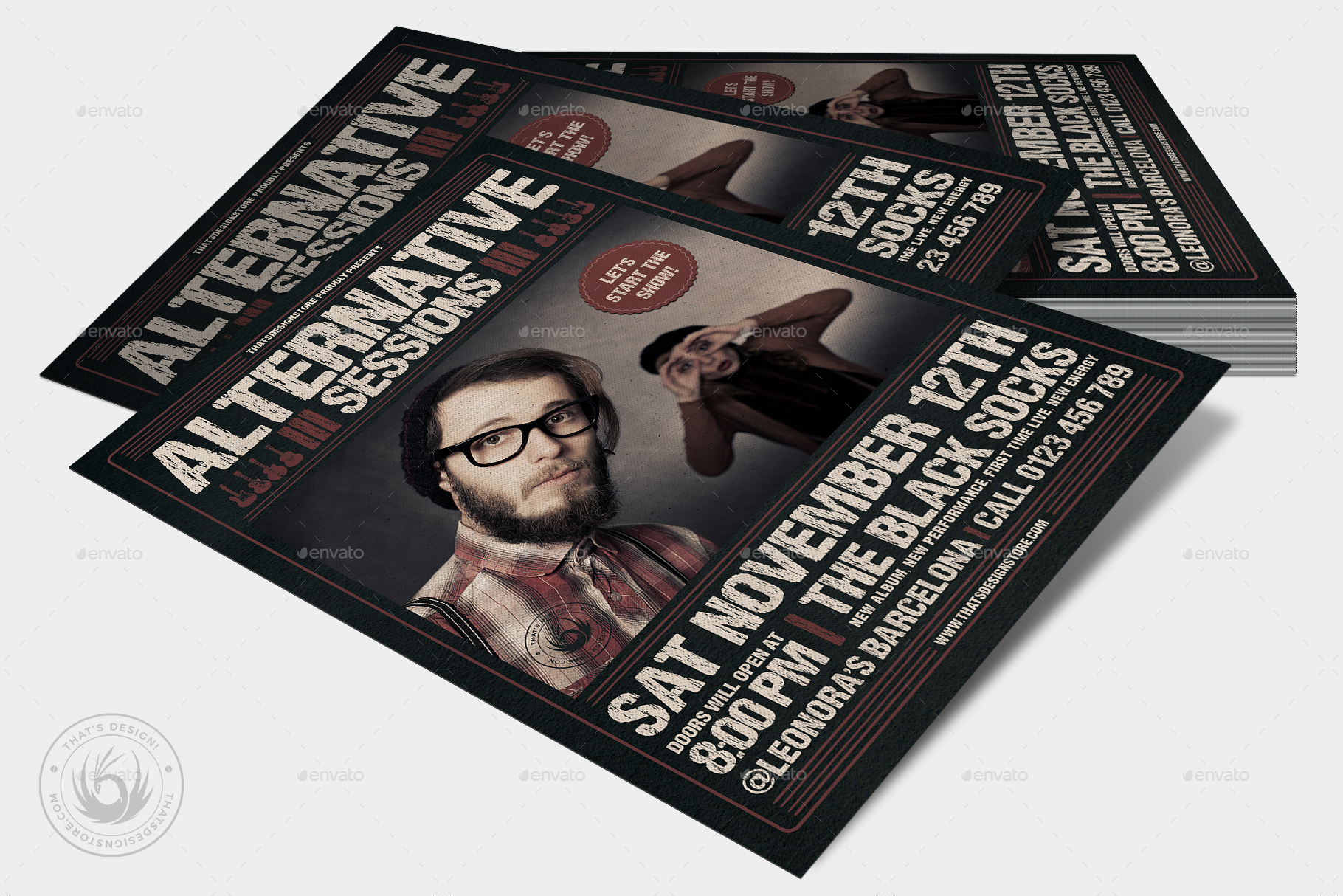 Alternative Sessions Flyer Template, Print Templates | GraphicRiver