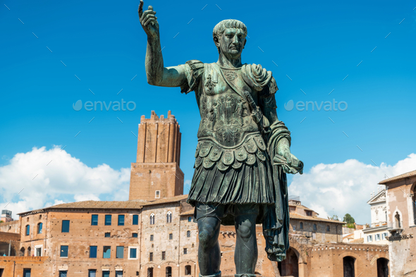 Statue of Augustus Caesar in Rome, Italy Stock Photo by frimufilms