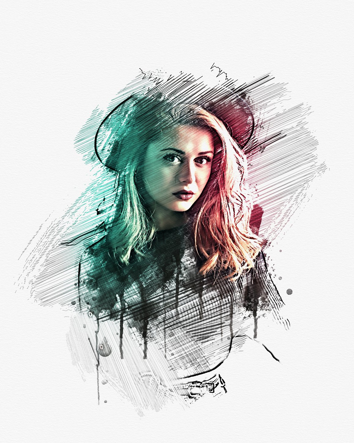 Editable Mix media Art Photo effect, Add-ons | GraphicRiver