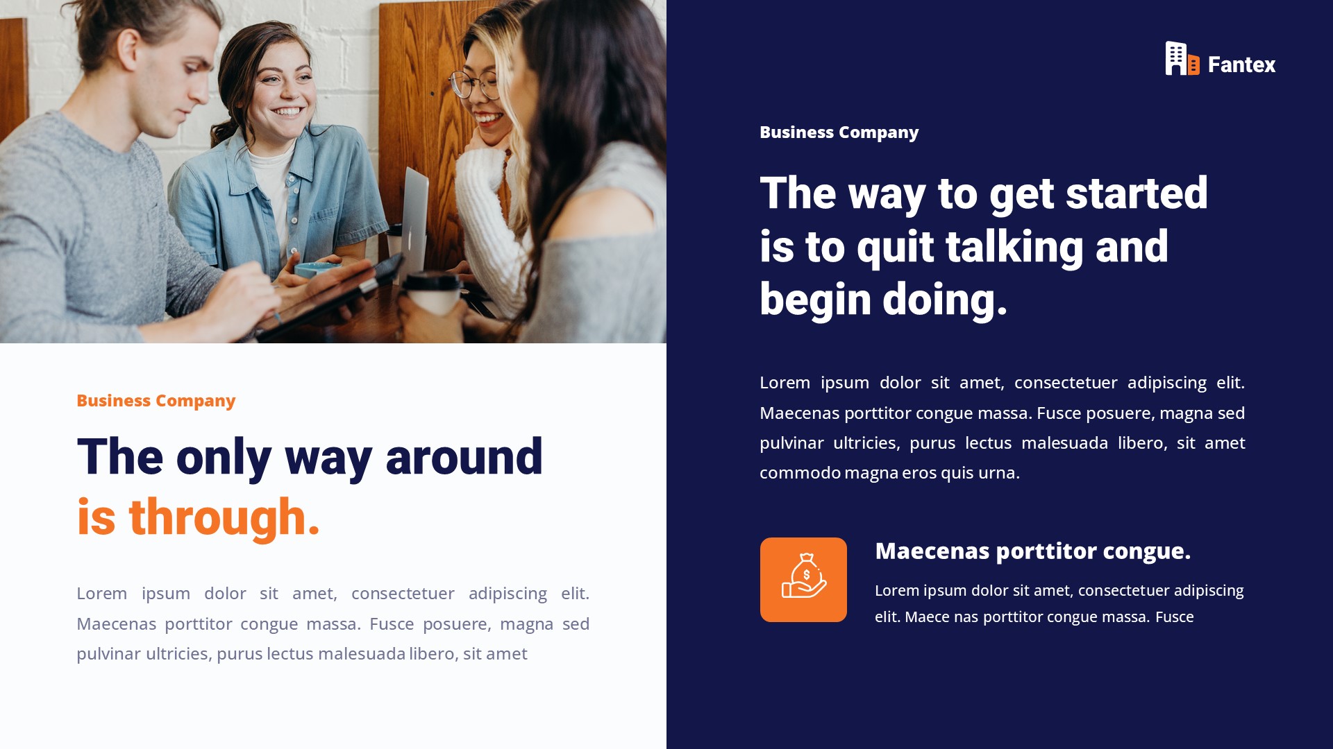 Fantex - Business Company Powerpoint Template, Presentation Templates