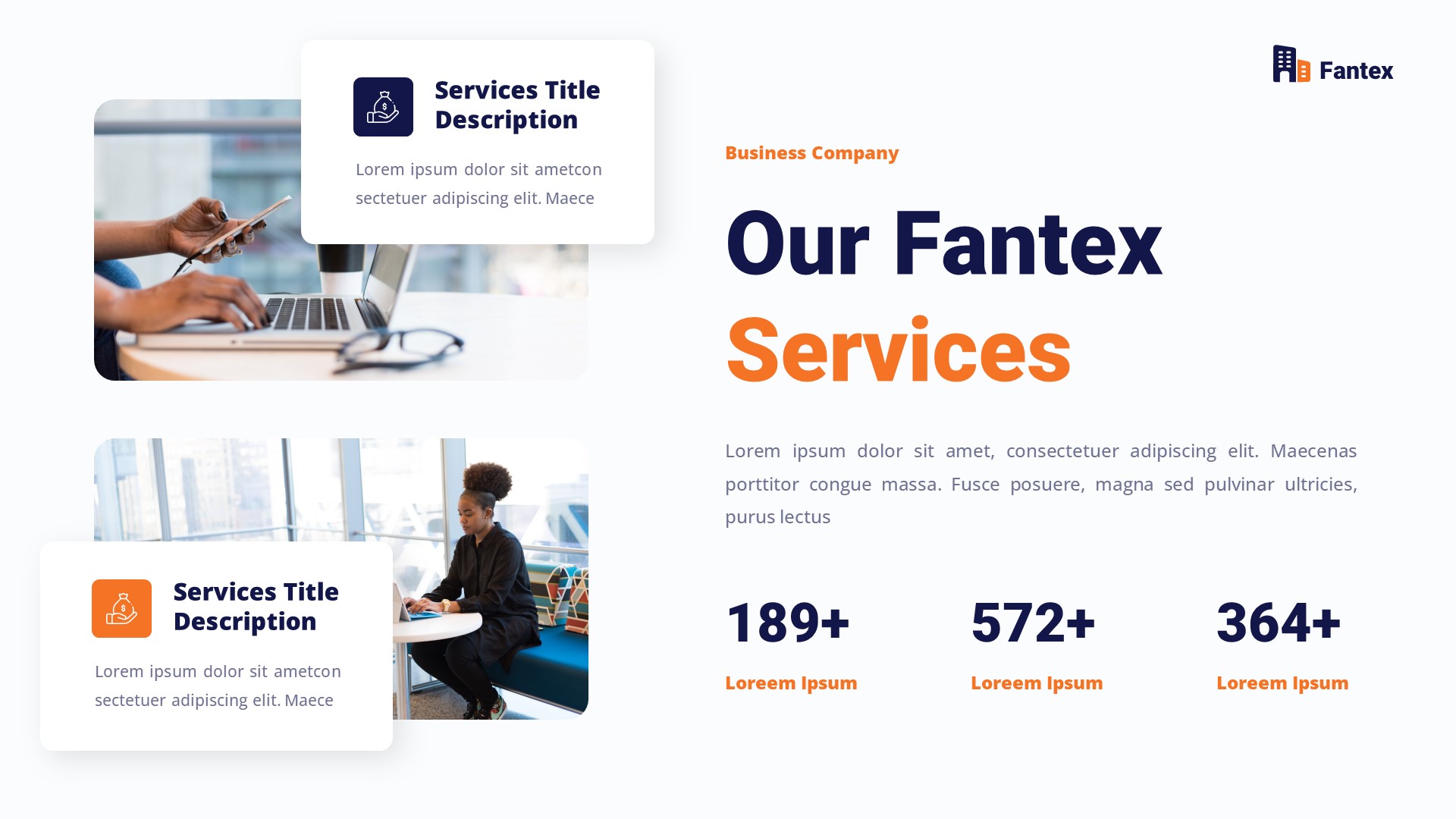 Fantex - Business Company Powerpoint Template, Presentation Templates