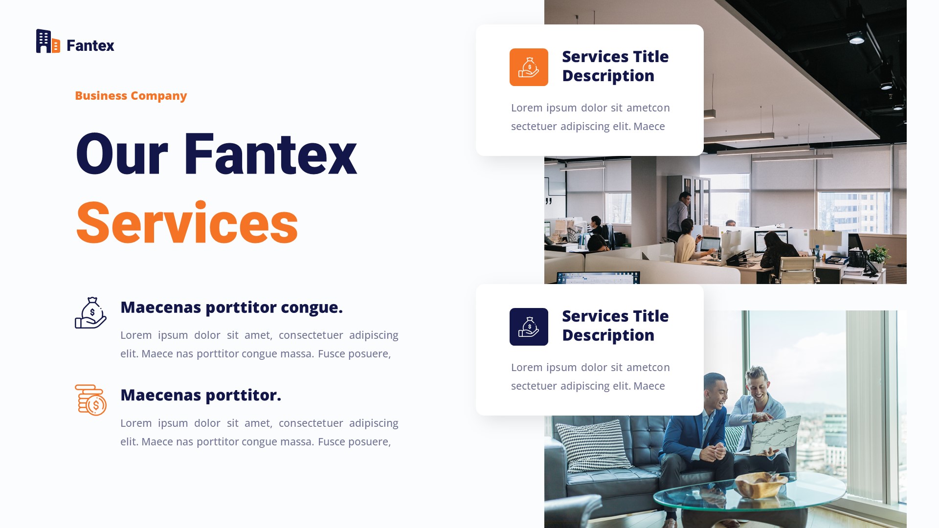 Fantex - Business Company Powerpoint Template, Presentation Templates