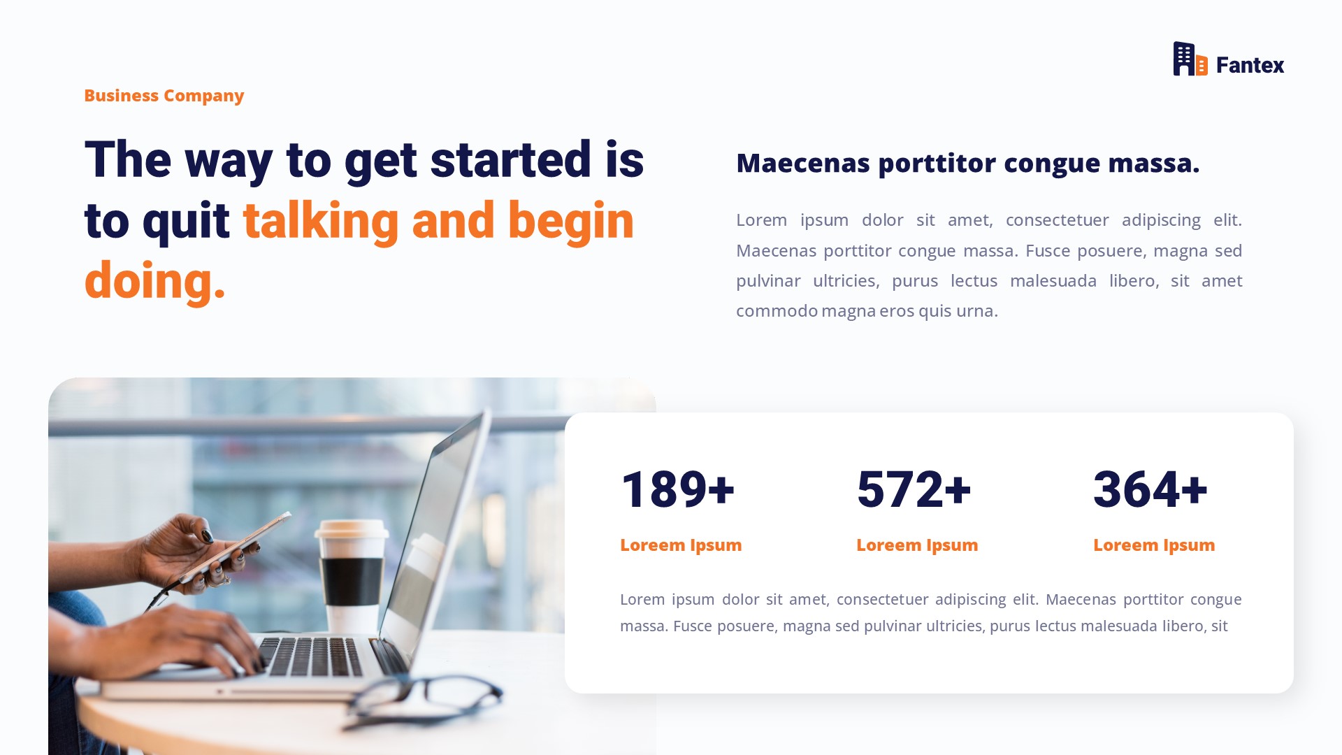 Fantex - Business Company Powerpoint Template, Presentation Templates