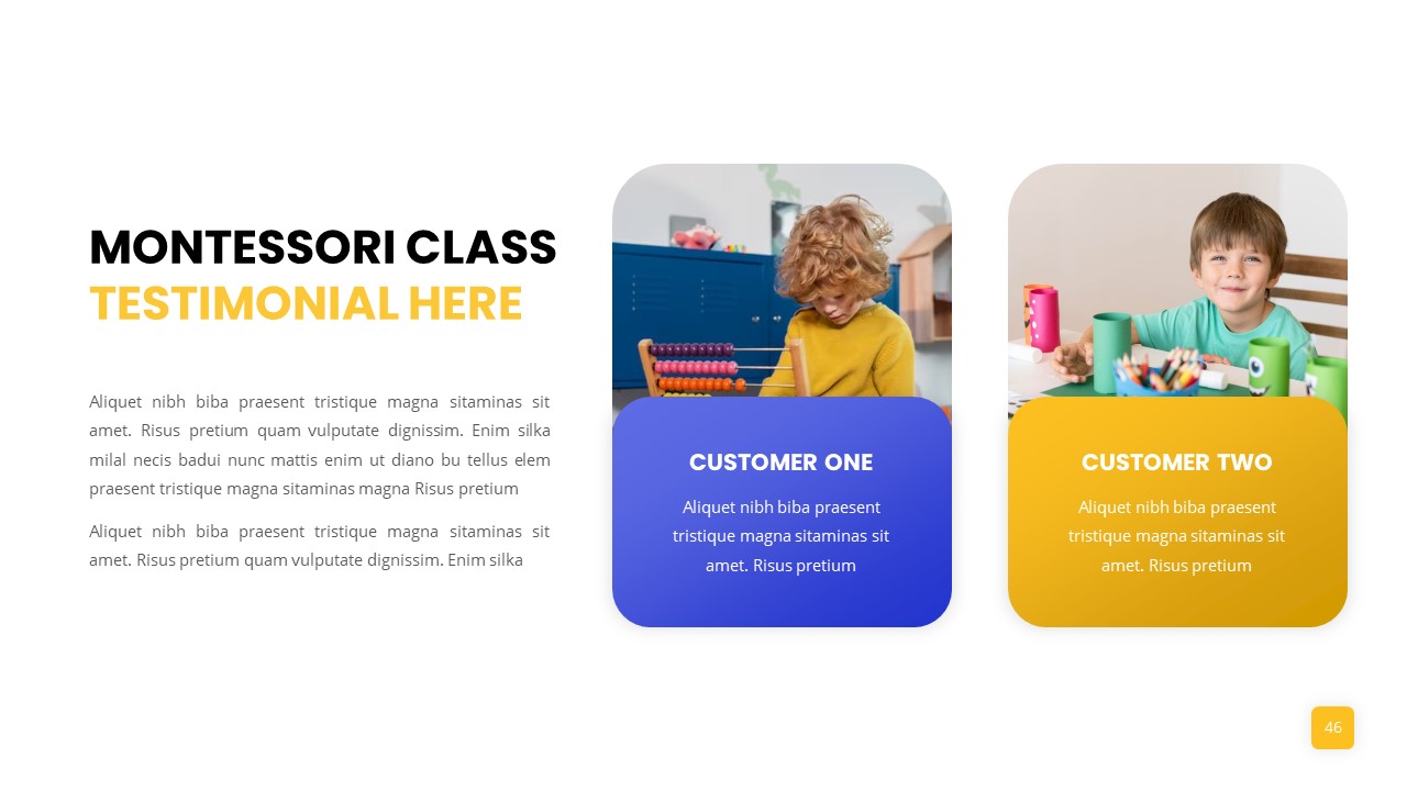 Professional Montessori Class PowerPoint Template, Presentation Templates