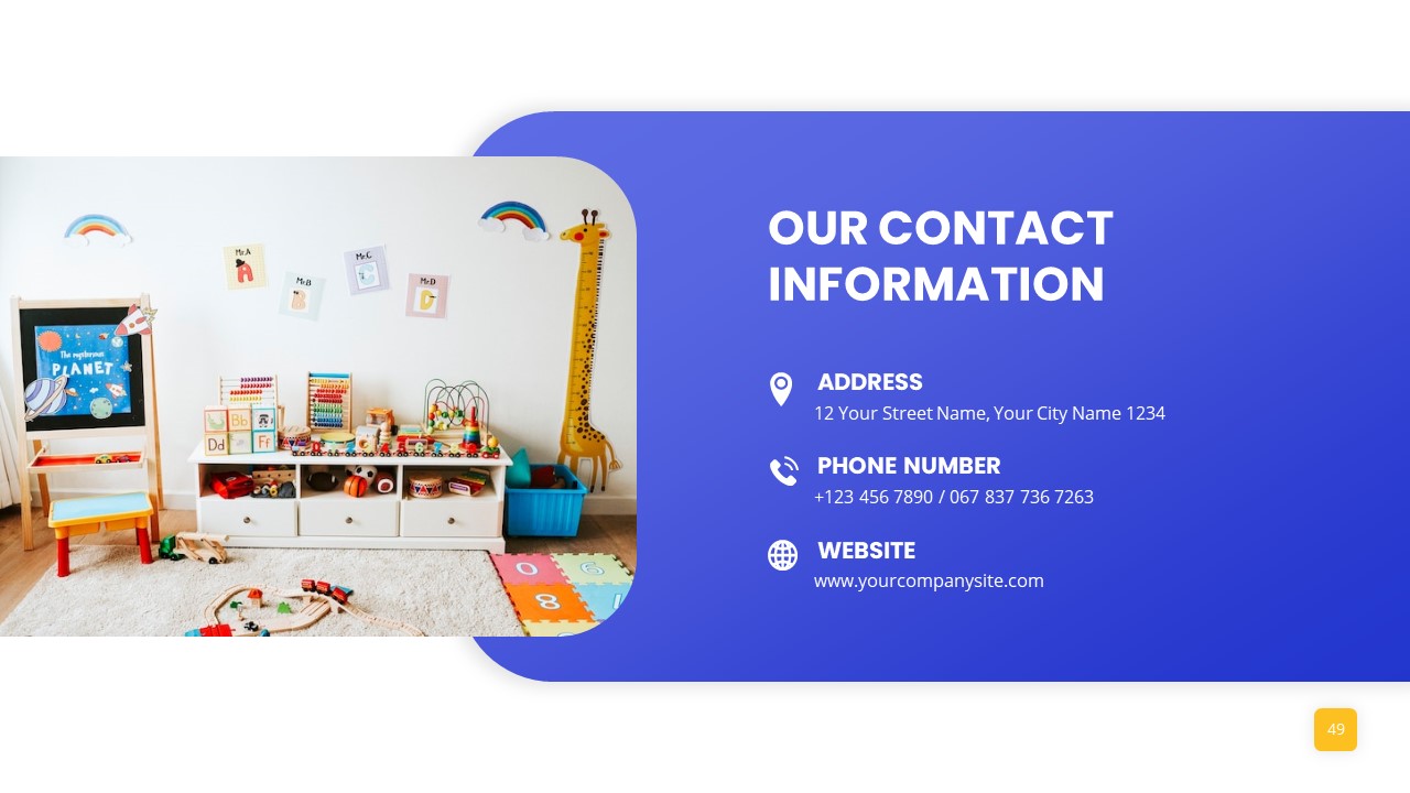 Professional Montessori Class PowerPoint Template, Presentation Templates