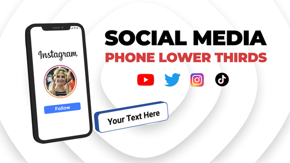 Phone Social Media Lower Thirds, After Effects Project Files | VideoHive