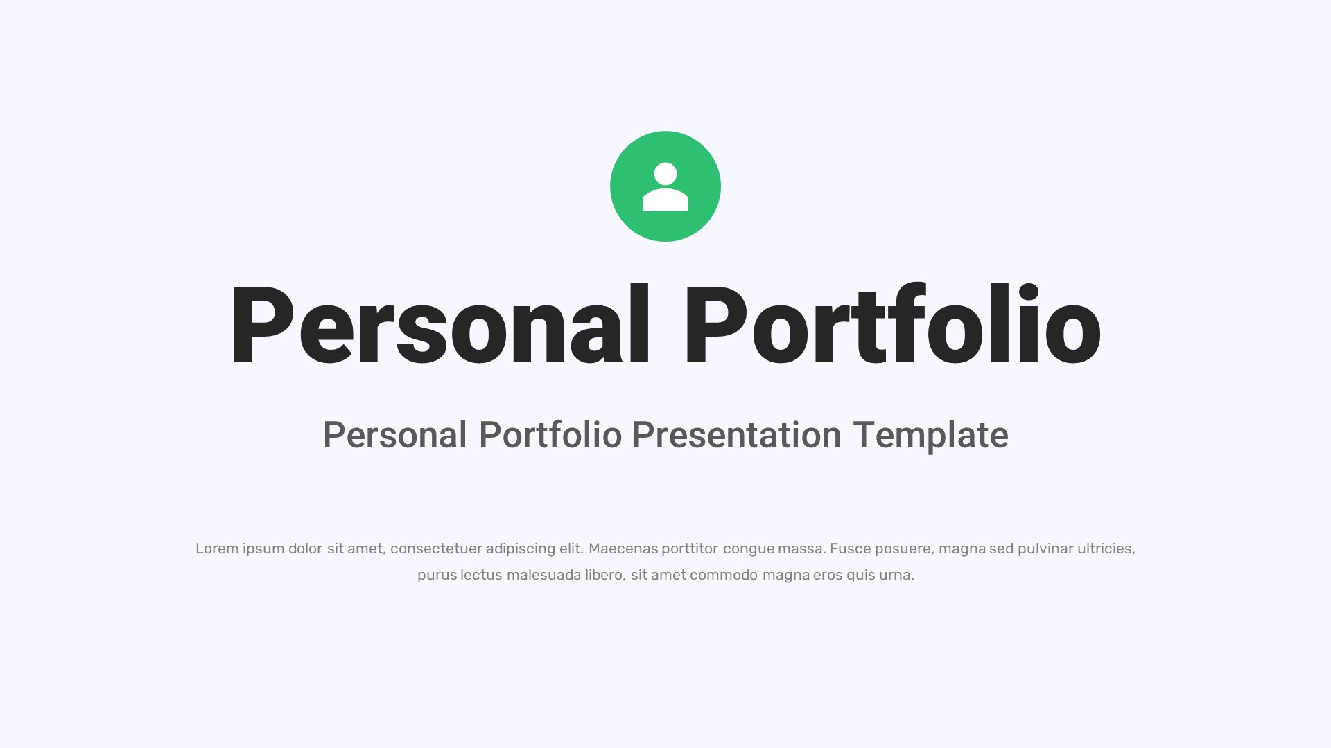 Personal Portfolio Google Slides Template, Presentation Templates ...