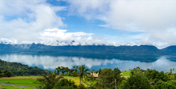 Maninjau Lake and Clouds Time Lapse 1 - 3K Res, Stock Footage | VideoHive