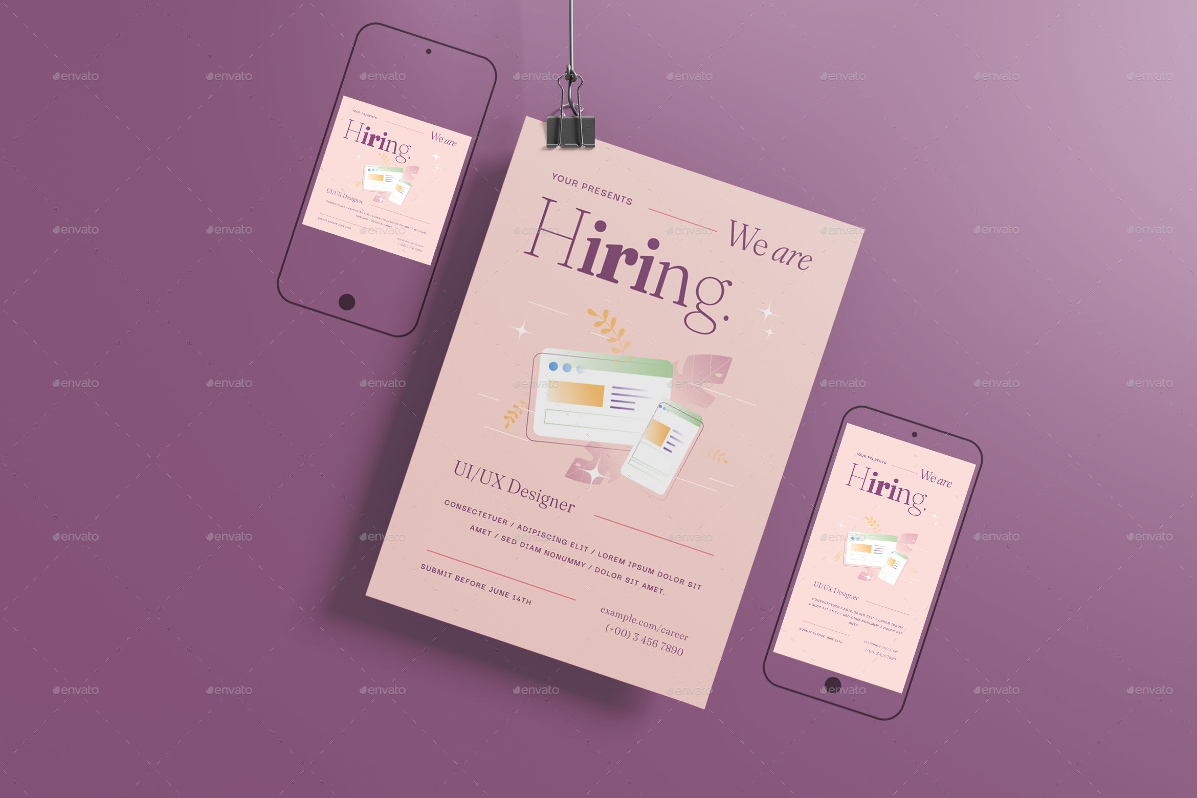 Creative Hiring Flyer Set, Print Templates | GraphicRiver