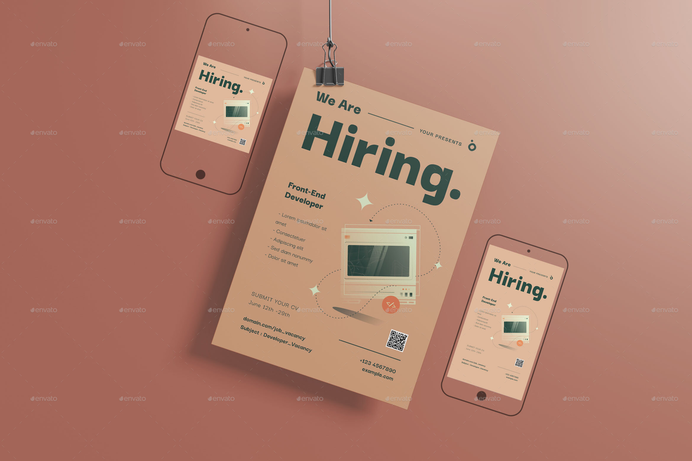 Programmer Hiring Flyer Set, Print Templates | GraphicRiver