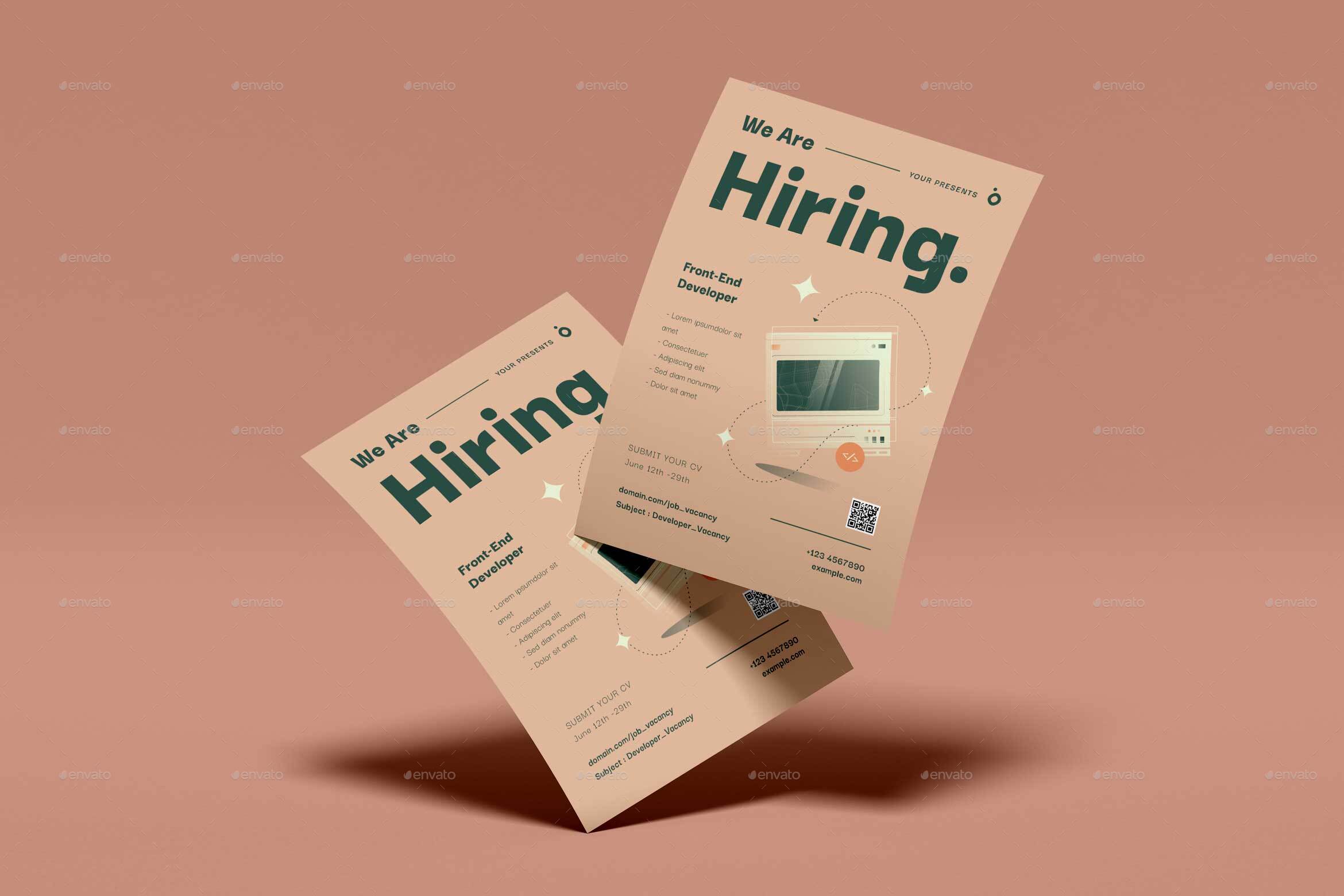 Programmer Hiring Flyer Set, Print Templates | GraphicRiver