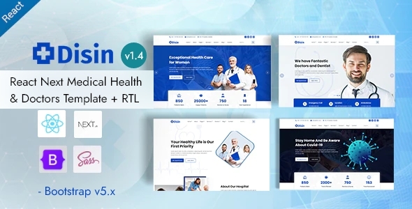 Disin - Medical Health & Doctors React Template by HiBootstrap ...