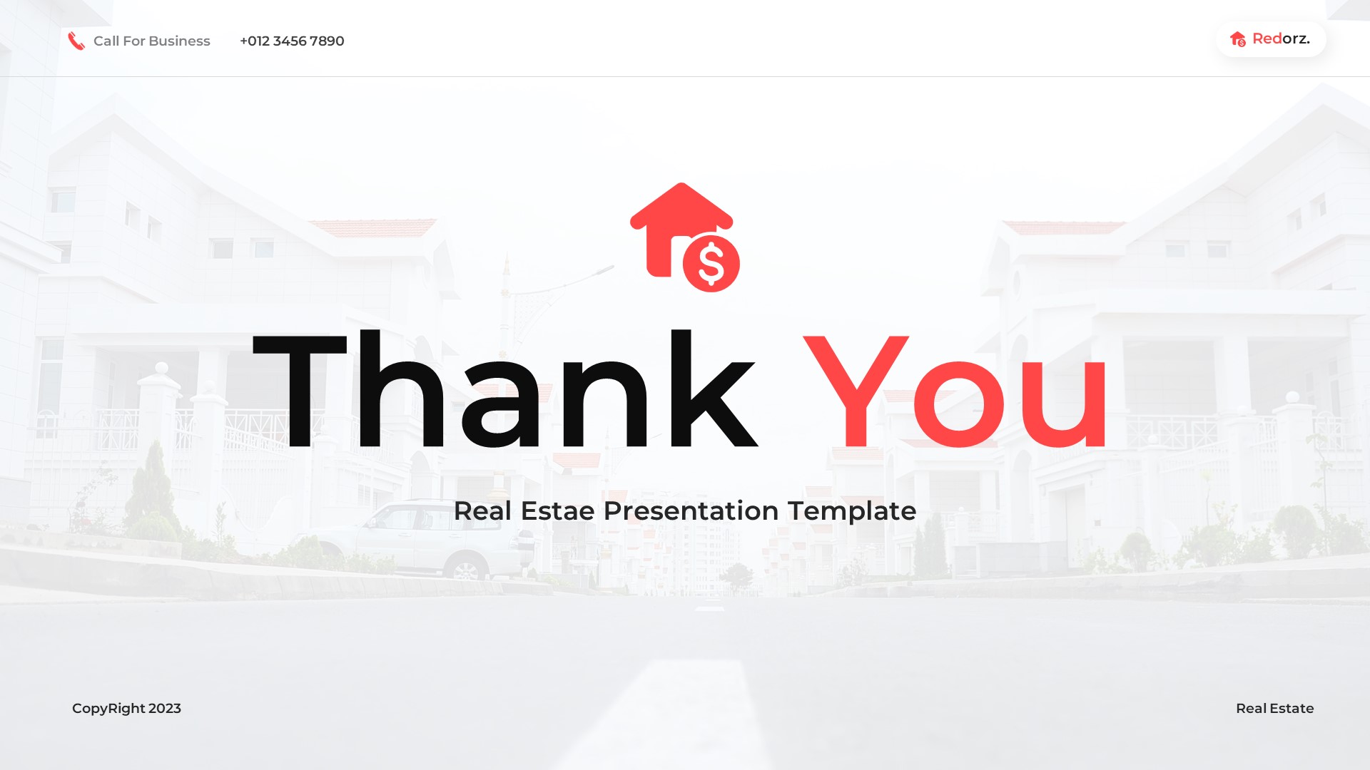 Redorz - Real Estate Powerpoint Template, Presentation Templates ...