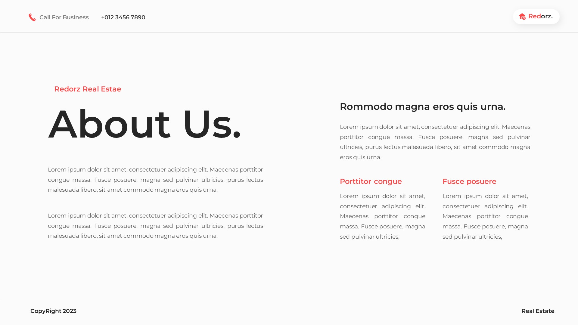 Redorz - Real Estate Powerpoint Template, Presentation Templates ...